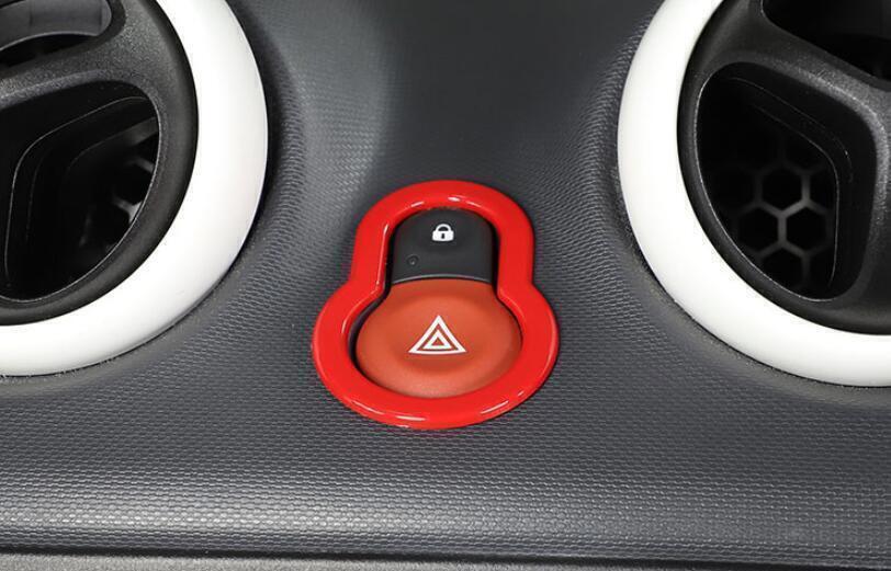 Bright Red Mergency Light Button Cover Trim 1PCS Fit For Benz Smart ...