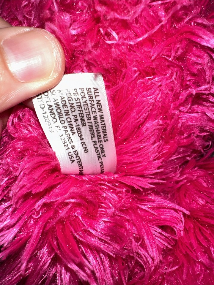 Sesame Street TELLY Monster Pink Plush Exclusive Sesame Place 16" 2012 ...