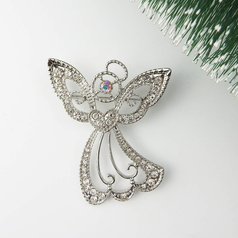 RareLove Big Size 2.44" Vintage Angel Hollow Wing Heart Christmas Pins ...