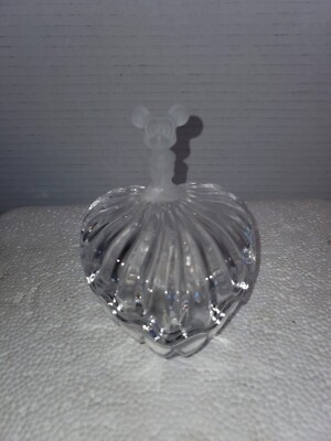 Disney lead crystal Heart frosted Mickey Mouse trinket box Disneyland ...
