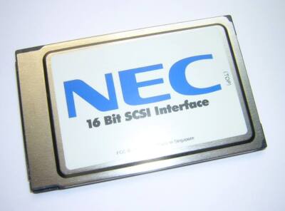 NEC 16-Bit SCSI Interface PCMCIA Adapter PC Card Only Adaptec SlimSCSI ...