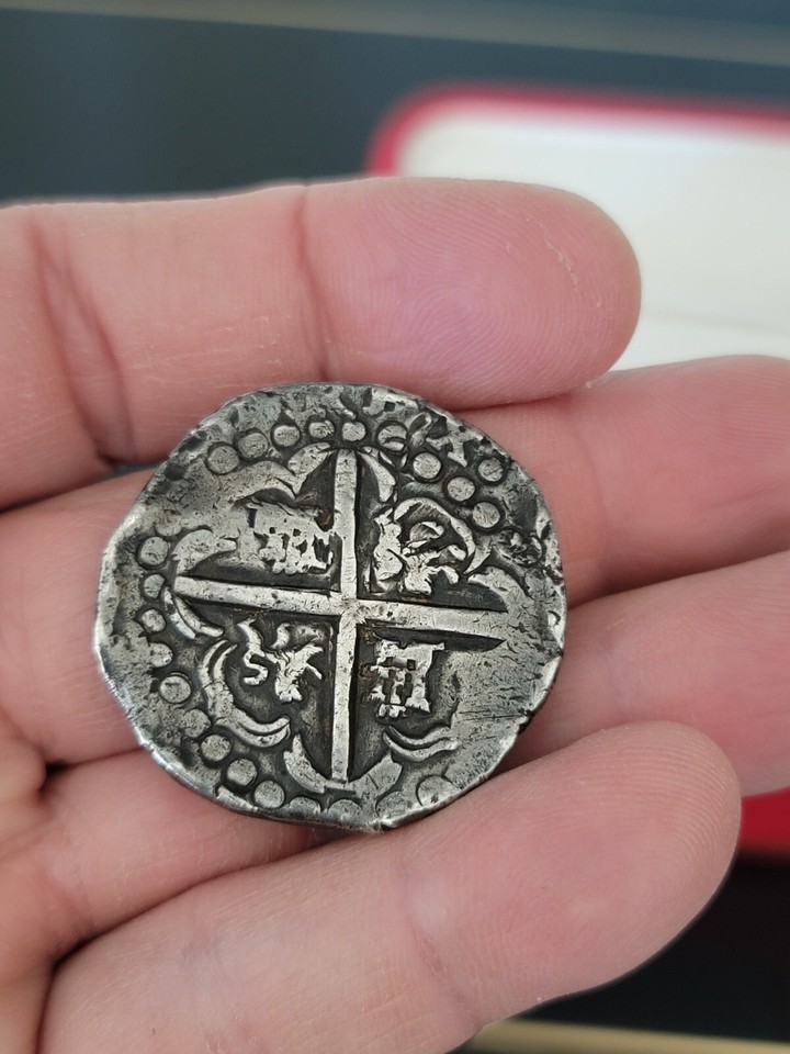 Spanish 8 Reales Silver Cob Coin -17th century Shipwreck | eBay