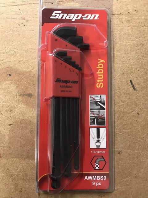 Snap on 9pc Stubby Allen Key Set 1.5-10mm AWMBS9 for sale online | eBay