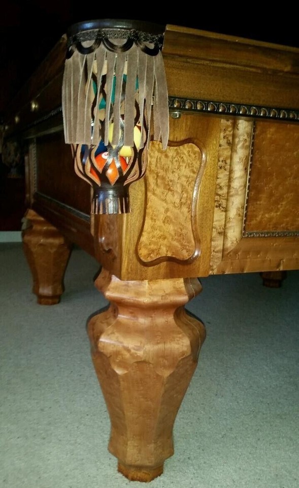 antique Phelan Collender 9-ft, 6-leg, 4-piece slate pool table rare | eBay