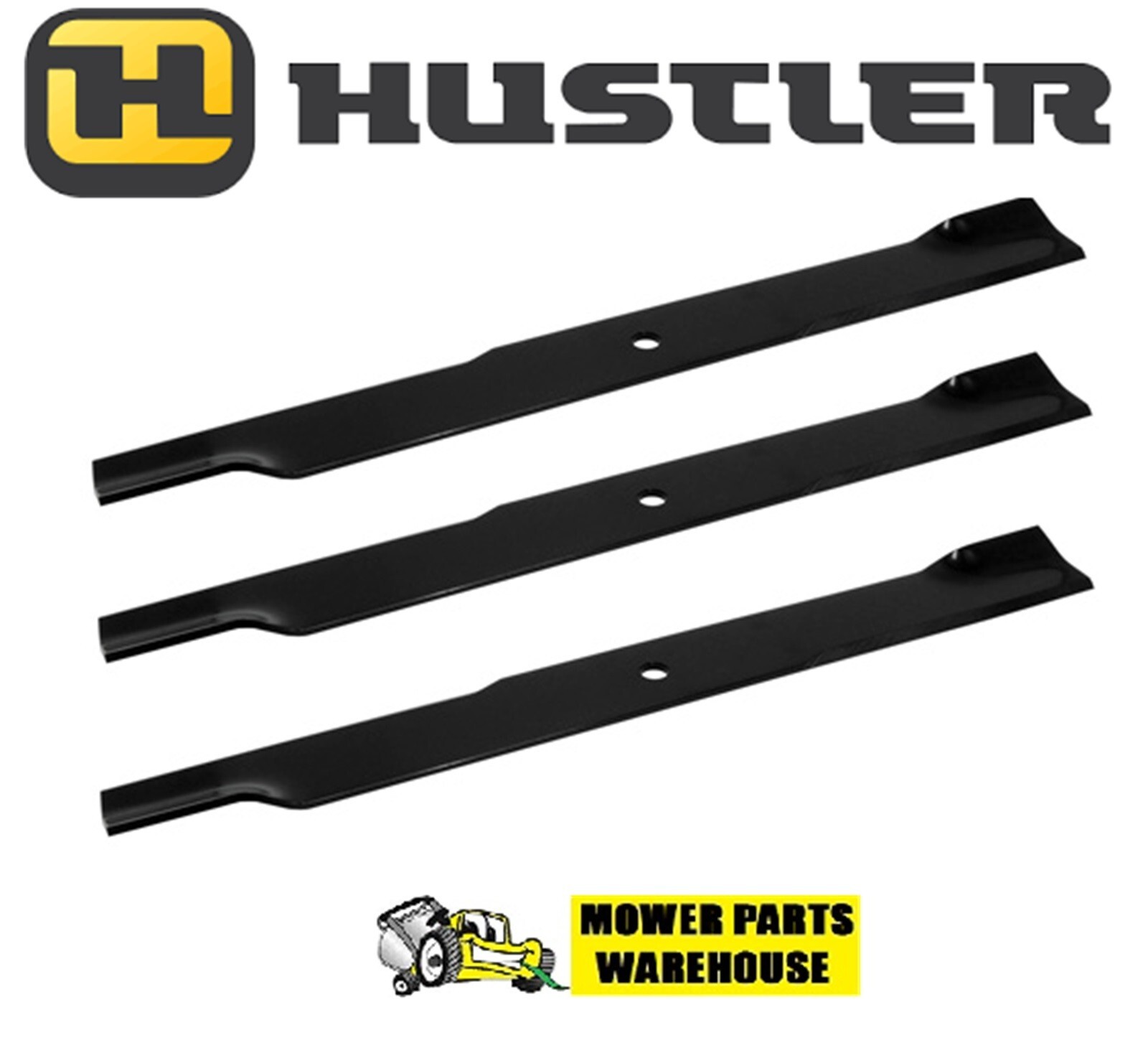3 GENUINE OEM HUSTLER 72" CUT LAWN MOWER BLADES 793398 794867 795260 ...