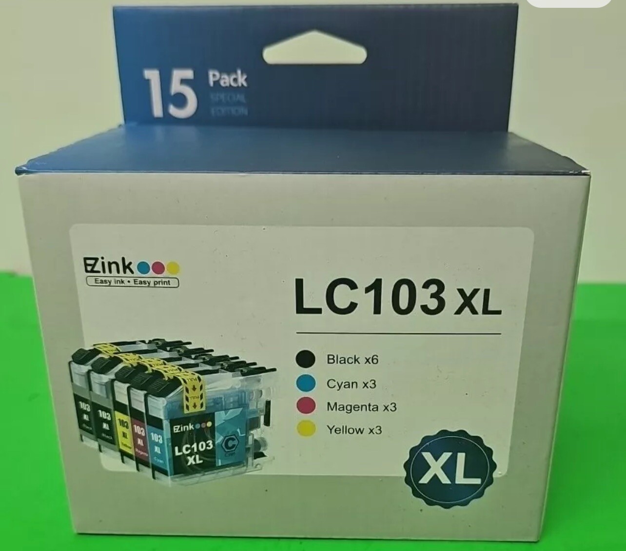 EZink Ink Cartridge LC103xL 15 pack 6 blk 3 cyan 3 magenta 3 yellow New ...
