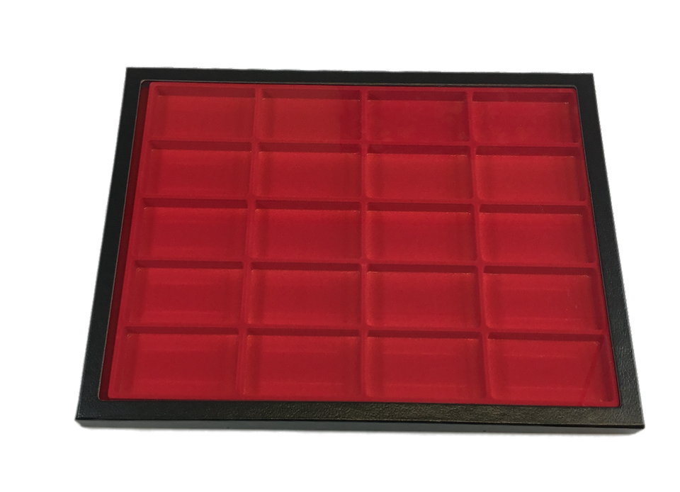 Riker Display Case 12 x 16 x 3/4" with Flocked Trays for Jewelry, Coins ...