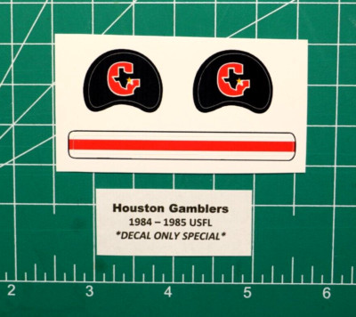 1984 - 1985 Houston Gamblers USFL Football Gumball Helmets *DIECUT ...