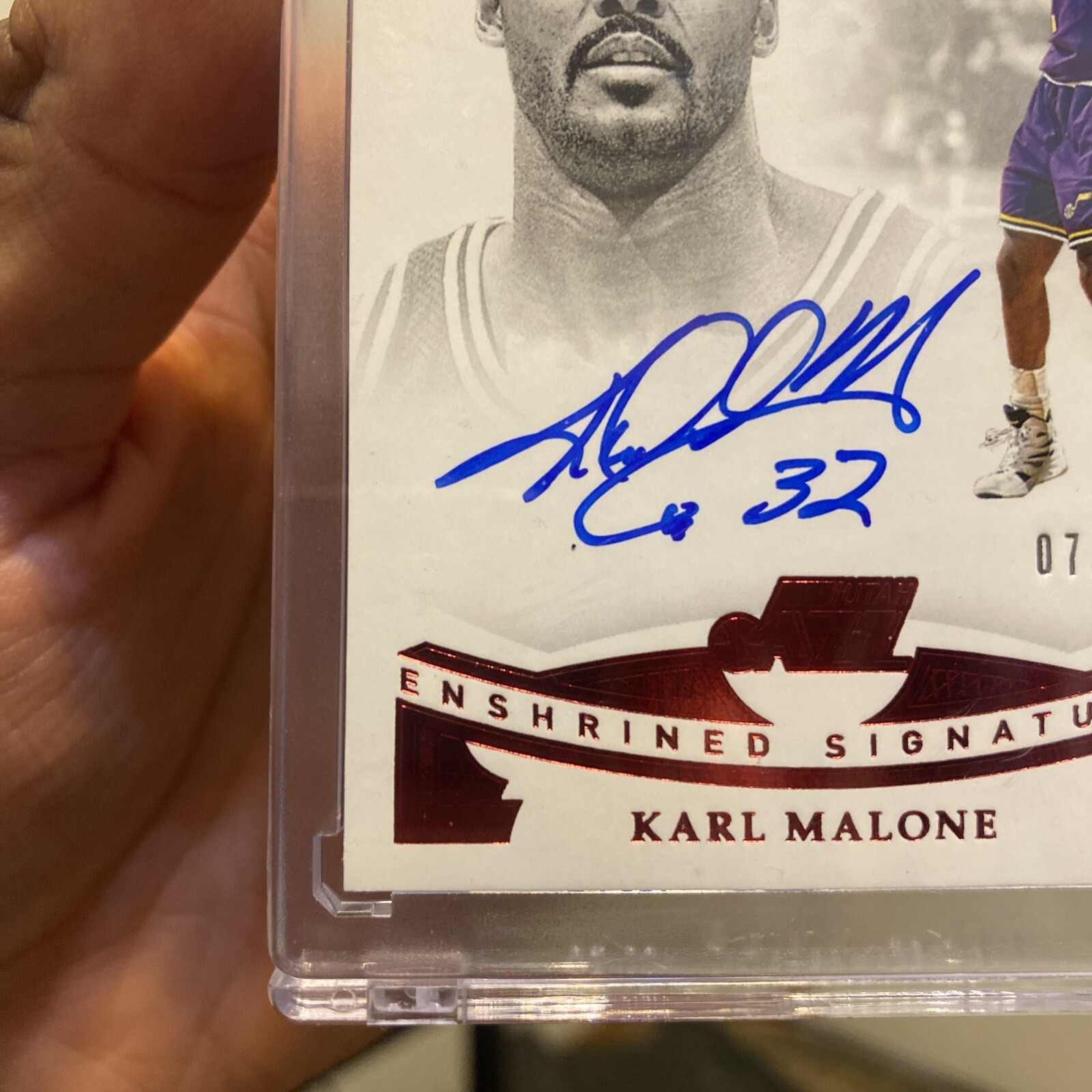 Karl Malone Enshrined Signatures Auto /15 | eBay