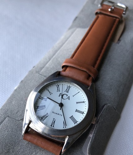 QUARTZ SWISS PARTS PCA WRIST WATCH ROMAN NUMERAL Original Packaging ...