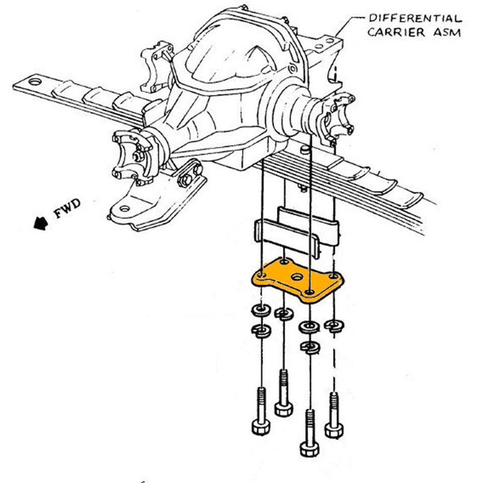 1978-1979 C3 Corvette Rear Spring Center Mounting Plate Kit 457977 | eBay