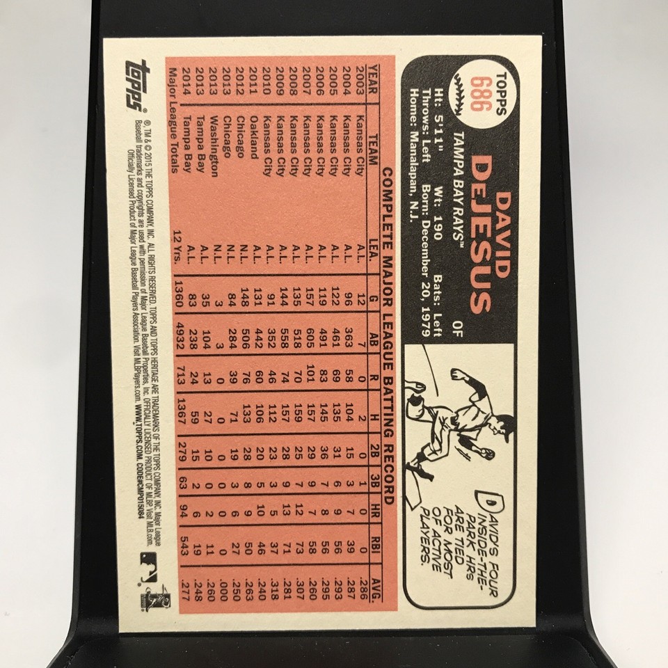 2015 Topps Heritage Baseball #686 David DeJesus | eBay