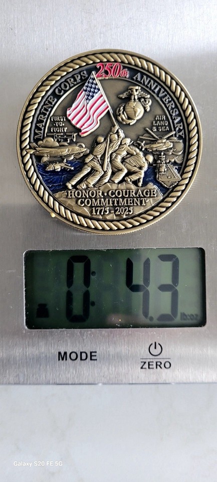 U.S. Marine Corps 250th Anniversary Challenge Coin Semper Fi 1775-2025 ...