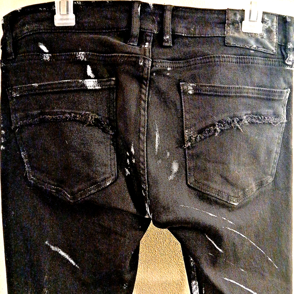 Wornstar Hellraiser Rock & Roll Stage Wear Custom Black Stretch Denim ...