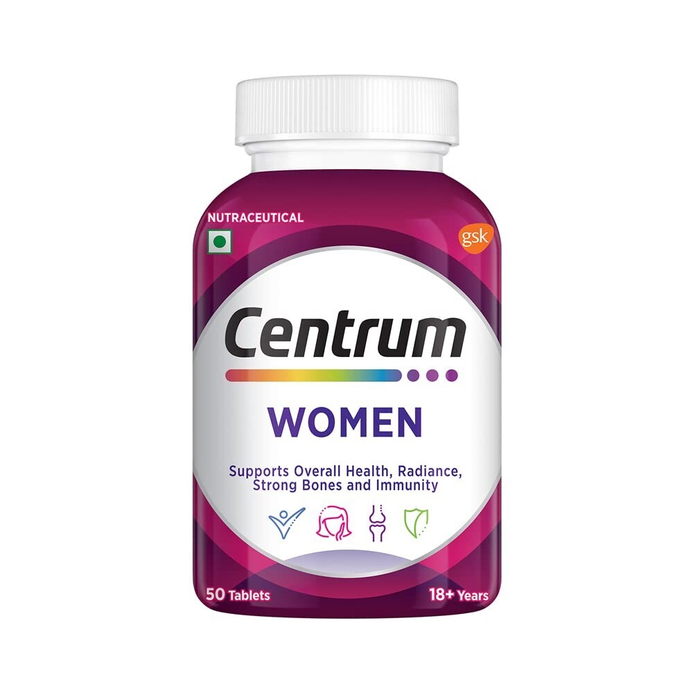Centrum Women, World's No.1 Multivitamin with Biotin Pack of 50 tablets ...