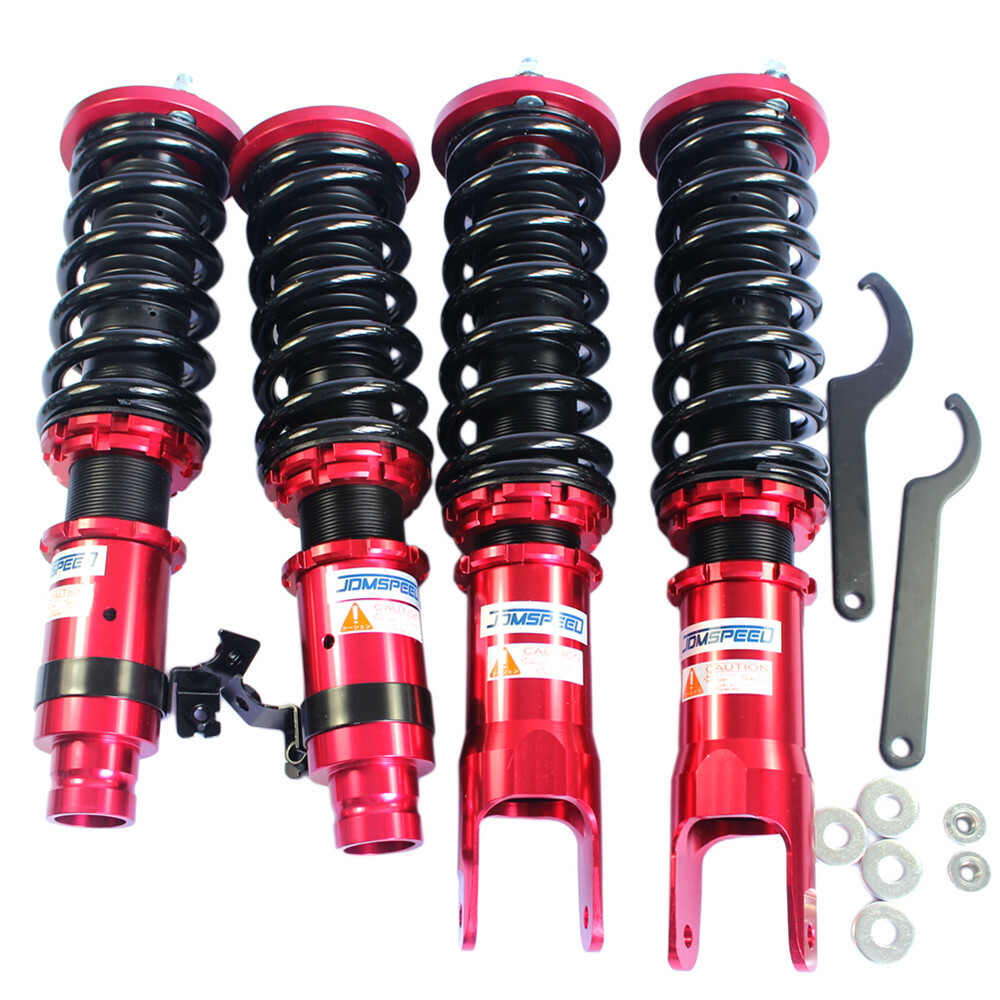 Red Coilovers Suspension Adj Height Shocks Absorbers Kits For 96-00 ...