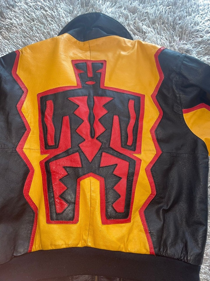 Vintage Michael Hoban Jacket WhereMI HOBO NATION Tribal Bomber Leather ...