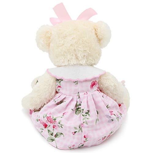 Oitscute Small Baby Teddy Bear with Cloth Cute Stuffed Pink Dress With ...