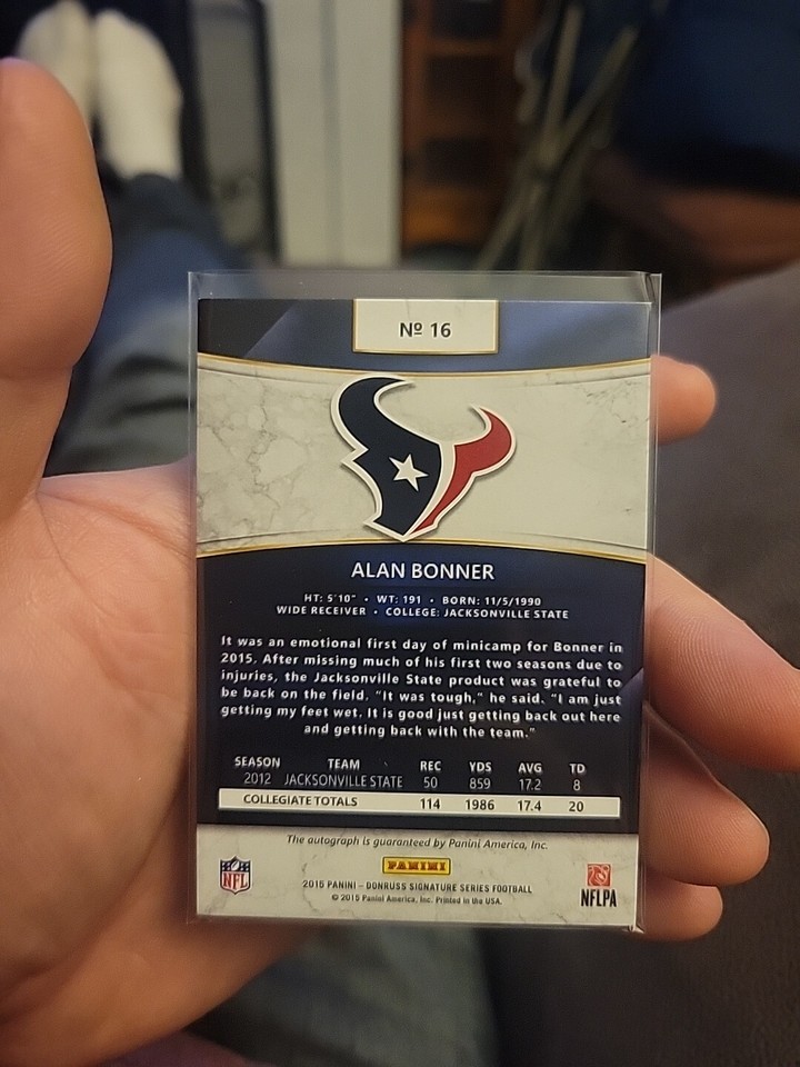 2015 Panini Donruss Signature Series - #16 Alan Bonner (AU) | eBay