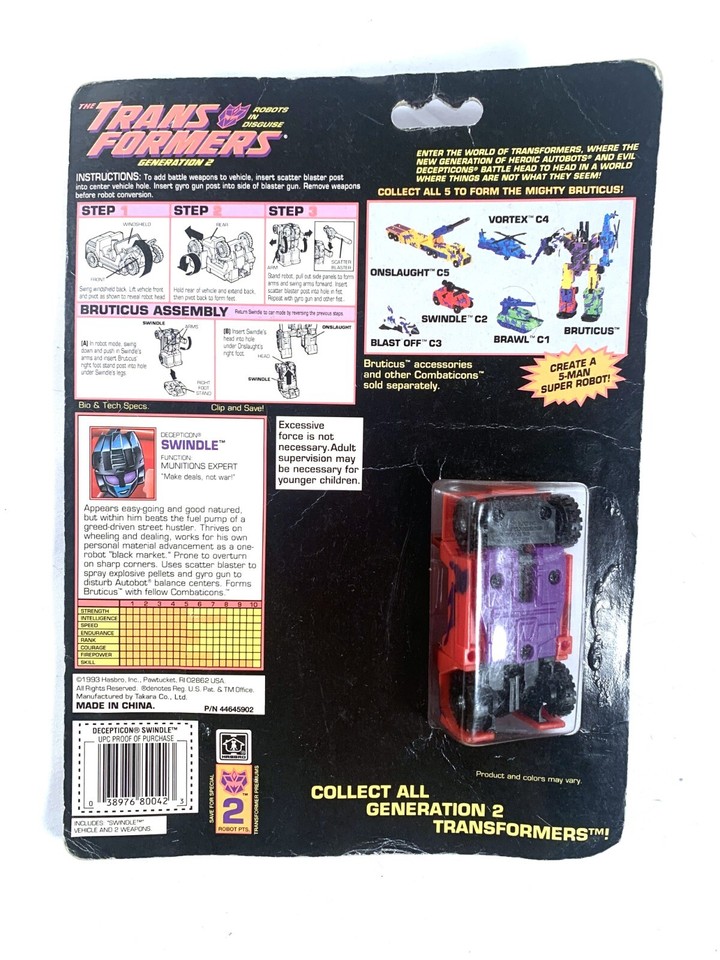 Transformers G2 Swindle Decepticon 1993 Hasbro | eBay