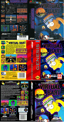 - Virtual Bart Mega Drive PAL NTSC-J JP Box Art Case Cover Only | eBay UK