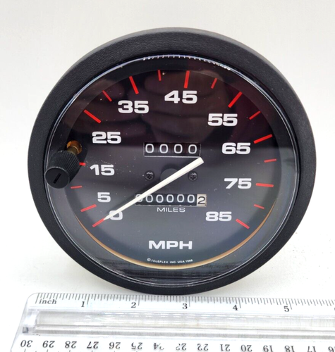 Teleflex Speedometer 0-85 MPH Trip Odometer Miles NOS Unused Speedo ...