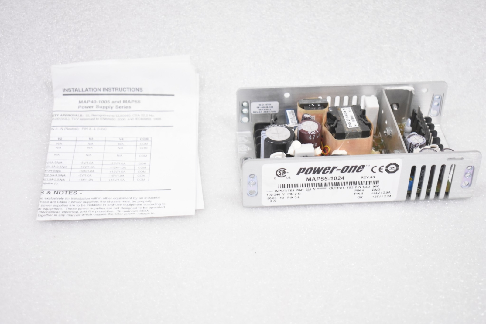 BEL POWER POWER-ONE MAP55-1024 POWER SUPPLY, 24-28V, 2..5A/2.2A, 55W | eBay