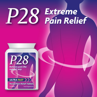 P28 ULTRA FAST PERIOD PAIN RELIEF TABLETS PILLS STOP MENSTRUAL PAIN PMT ...