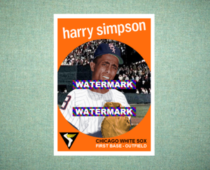 Harry Simpson Chicago White Sox 1959 Style Custom Baseball Art Card | eBay