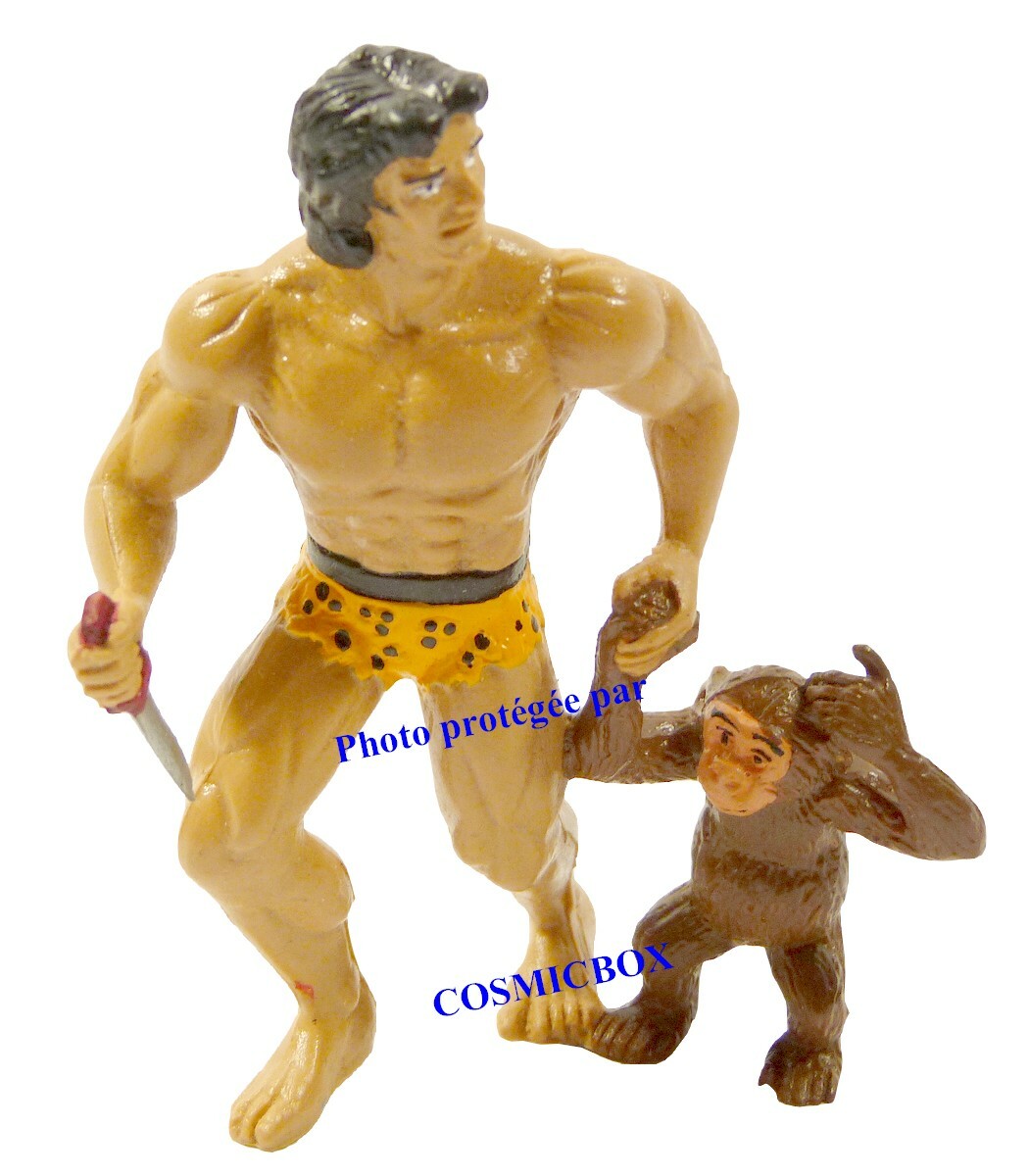 Prize of TARZAN screaming figures with CHEETAH ape statu Johnny ...