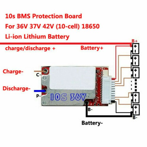 10S BMS Card 36V 15A Akku Batterie Schutz Platine BMS PCB für Ebike ...