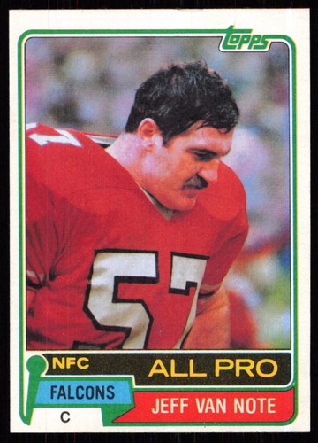 1981 Topps Jeff Van Note Atlanta Falcons #70 | eBay