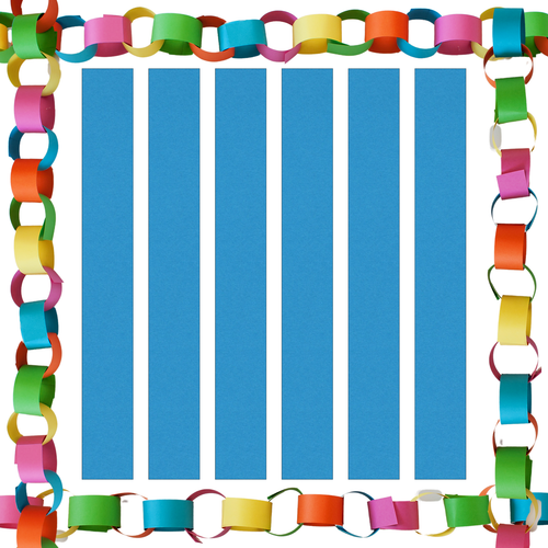 Ocean Blue Paper Chain Card Strips. 5 Meter / 16 Feet Long. Wedding ...