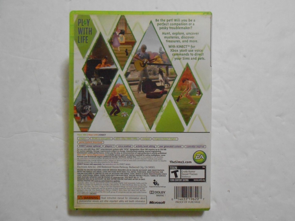 The Sims 3: Pets (Microsoft Xbox 360, 2011) | eBay