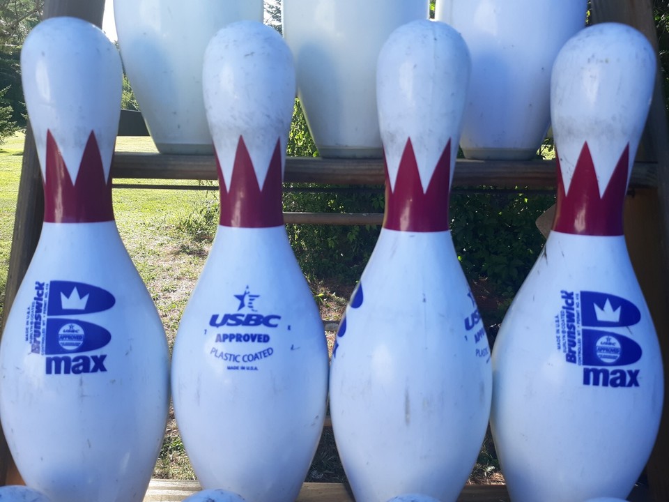 1 PIECE Vintage Brunswick Max Bowling Pin USBC Approved Red Crown ...