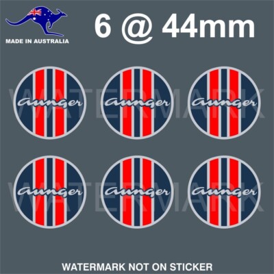 6 AUNGER MAG WHEEL CENTRE CAP STICKERS 44mm | eBay Australia