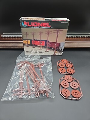Lionel 6-2181 O Scale Brown Telephone Pole Accessories in Box Set Of 10 ...