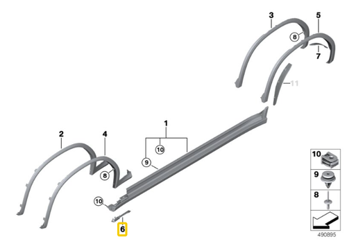 OEM GENUINE BMW G01 M F97 G02 M F98 HOLDER LIGHT MODULE RIGHT ...