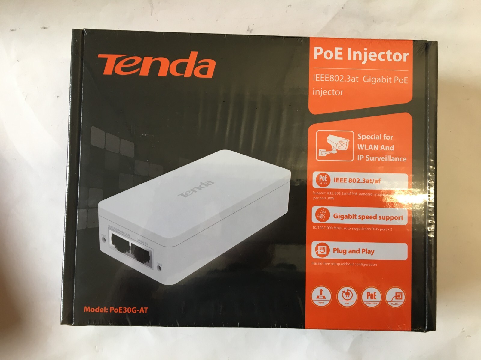 Tenda Poe30g-at 30w Poe Gigabit Injector up to 100 Meters for sale ...
