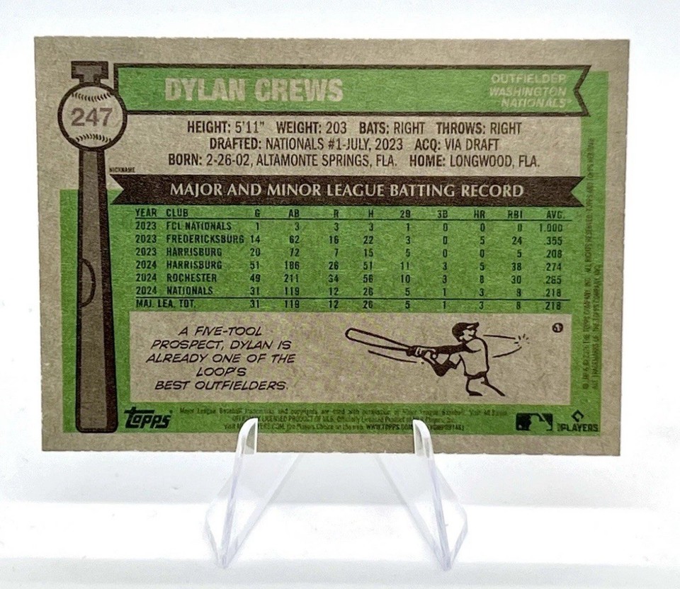 2025 Topps Heritage - Nickname Variation SSP Dylan Crews #247 (RC) | eBay