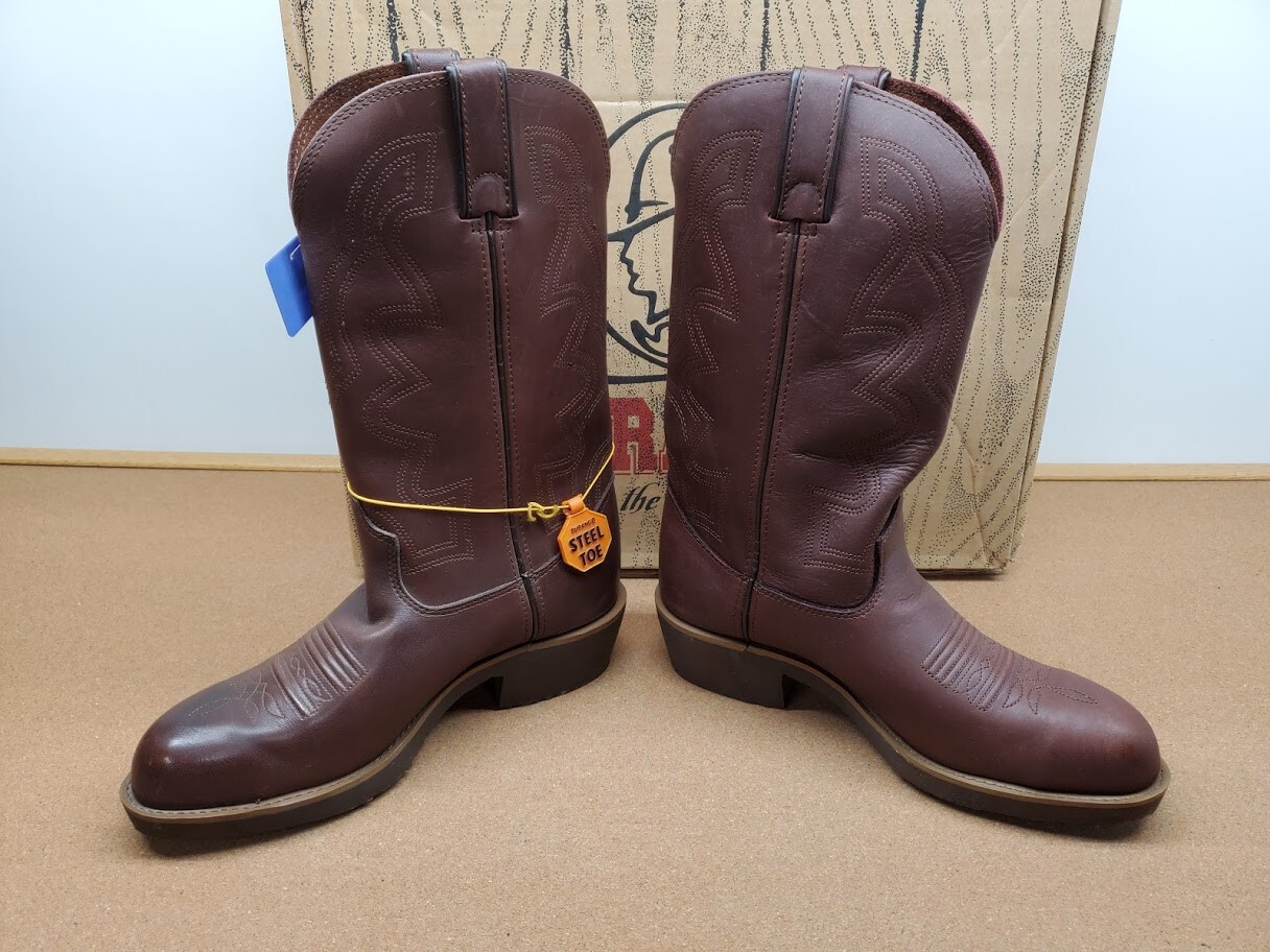 MENS DURANGO WELLINGTON FR204 SAFETY TOE DARK BROWN 12" BOOTS SZ 7 D | eBay
