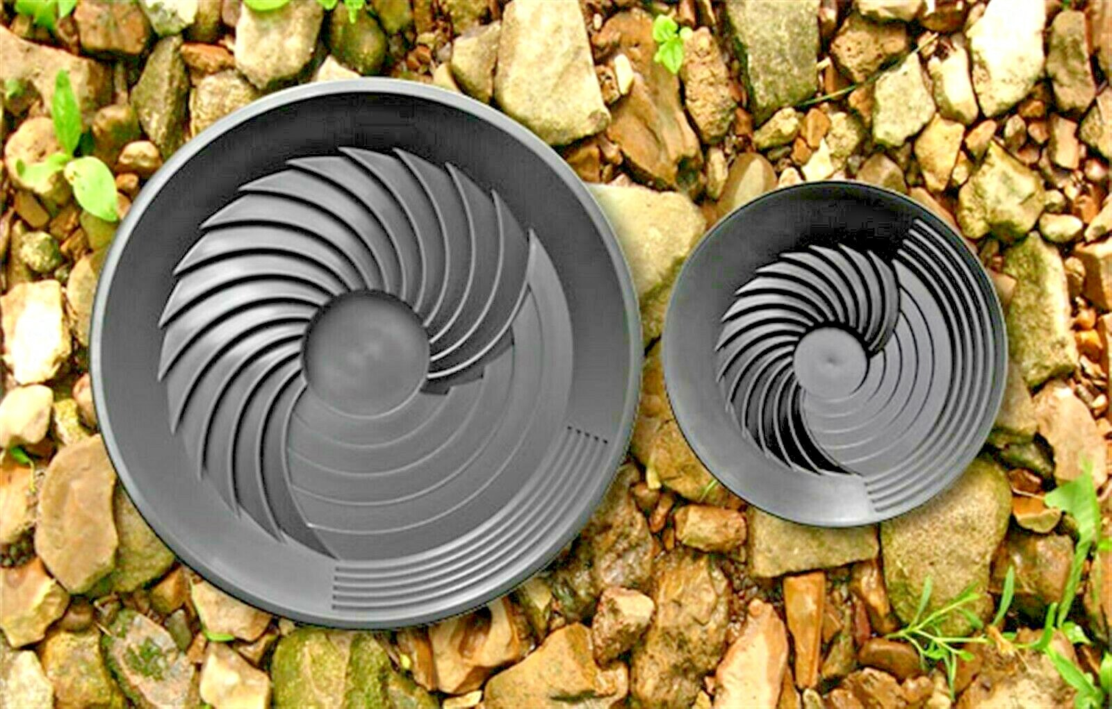 Turbo Pan Black 16" Plastic Gold Pan Sluice Panning Prospecting Gem ...