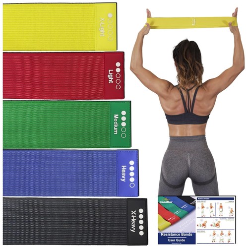 Resistance Bands for Working Out - 5 Exercise Bands Set with Workout ...