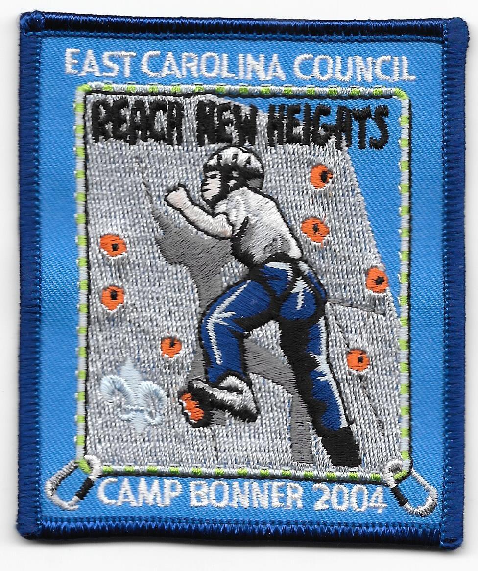 2004 Bonner Reservation Camp Patch East Carolina Council LEFT TWILL Boy ...