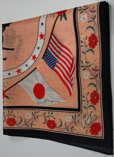 Kenzo Horse Cotton Scarf Handkerchief Flags JAPAN USA FRANCE ENGLAND ...