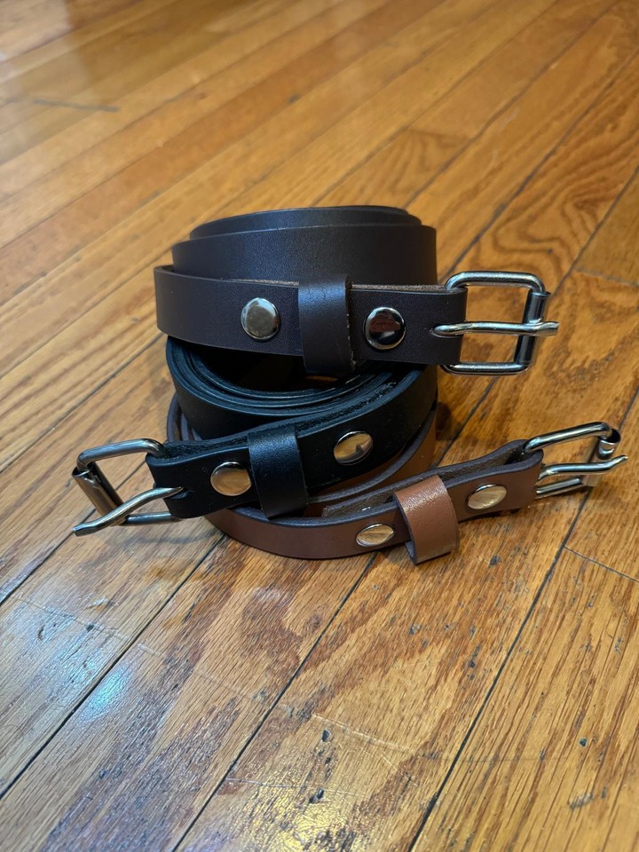 Genuine Leather Belt 1" Wide 2.5cm One Piece 100% Real Leather Belt ...