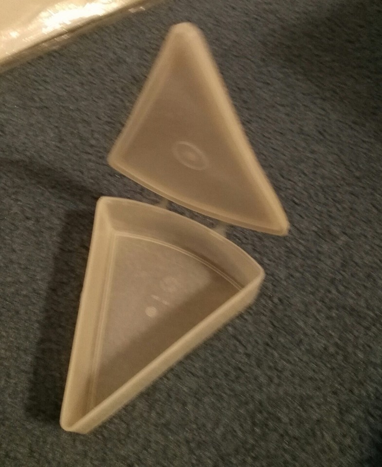 Vintage Tupperware Triangle Wedge Pie Slice Keeper Container Sheer #708 ...