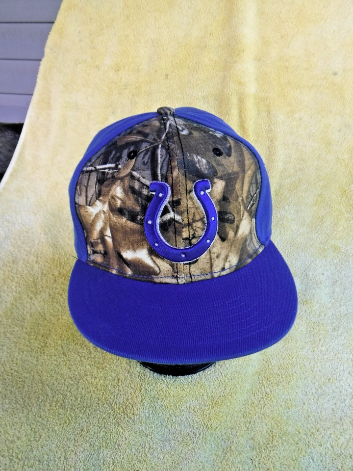 NWOT VINTAGE/DS INDIANAPOLIS COLTS EMBROIDERED REALTREE CAMO/BLUE SNAP ...