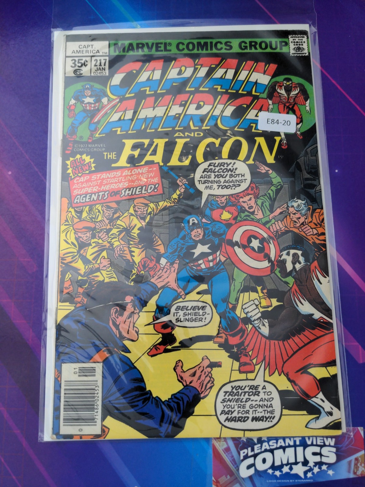 CAPTAIN AMERICA #217 VOL. 1 8.0 1ST APP NEWSSTAND MARVEL COMIC BOOK E84 ...