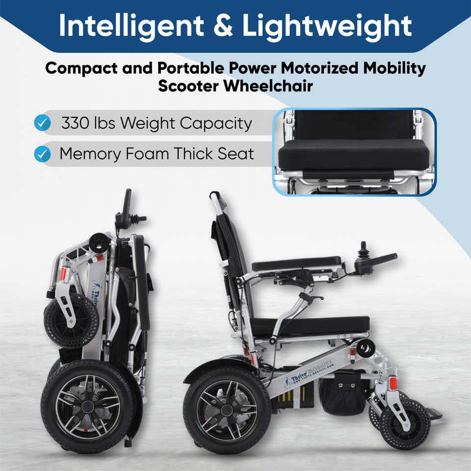 THRIVE Reclining Electric Wheelchair Power Wheel chair with Remote ...